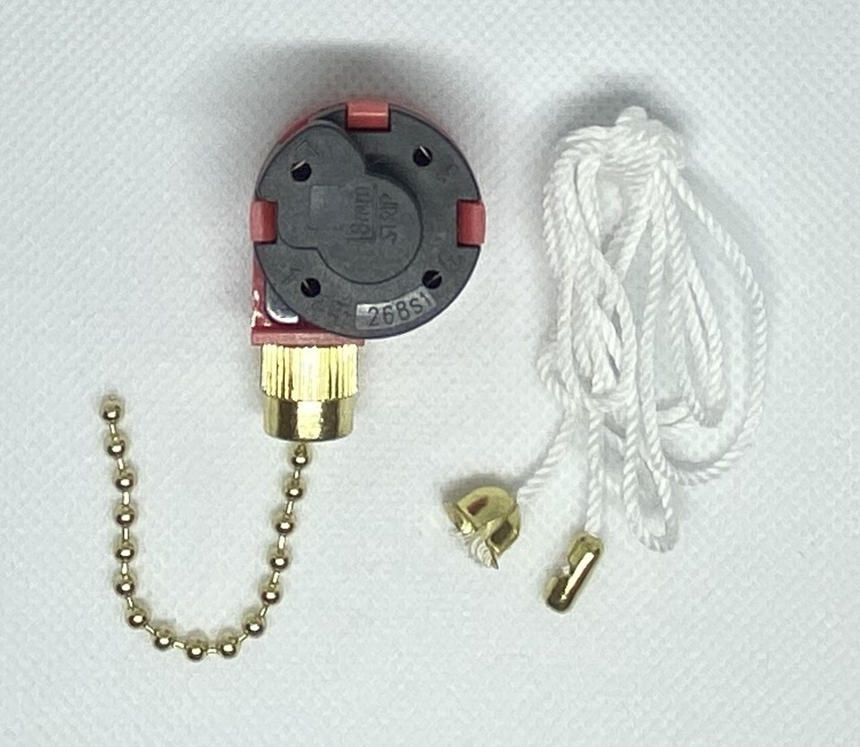 3 Speed 4 Wire Replacement Speed Control Ceiling Fan Pull Chain Switch ...