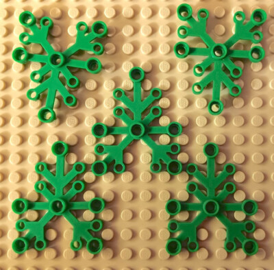 Lego Leaves 6x5 Green Leaf Tree Landscaping Foliage Decorating NEW X10 ...