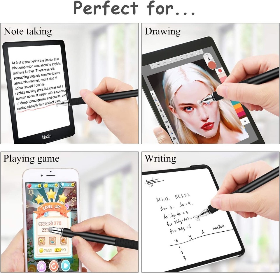 3PC Universal Stylus, 2 in 1 Precision Series Disc Stylus Touch Screen ...