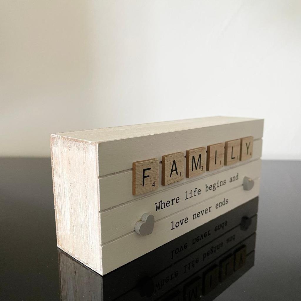 Family Table Sign Plaque Wood Home Signs Table Centerpiece Farmhouse ...