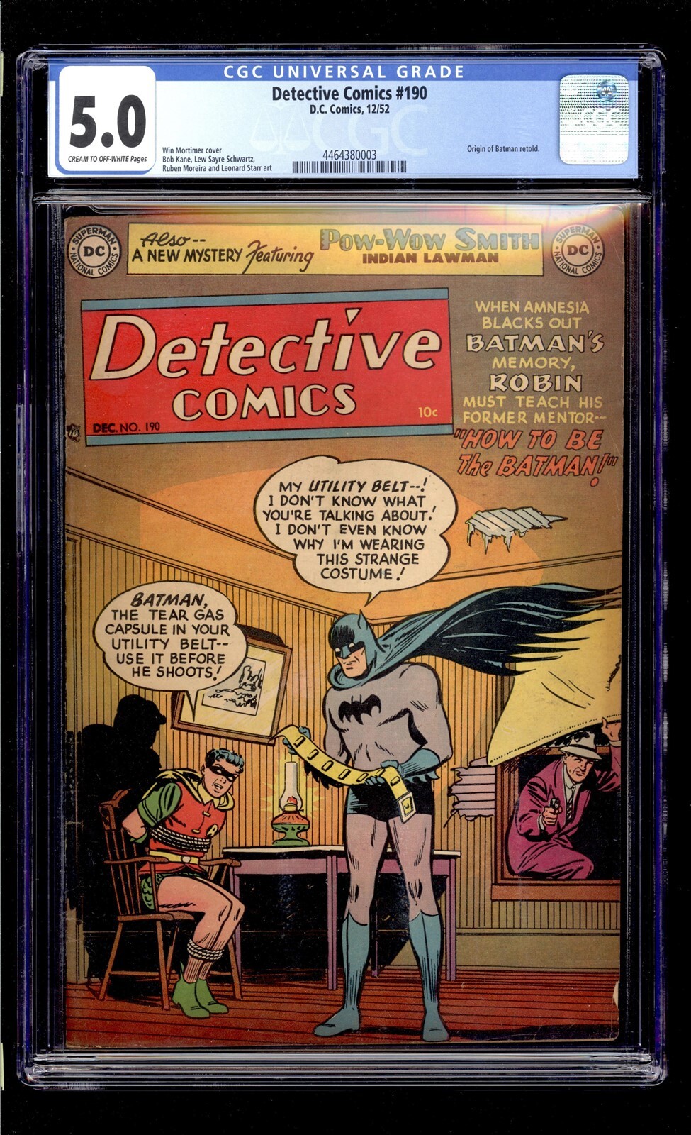 Detective Comics #190 1952 CGC 5.0 VG/FN C/OW High Definition Scans ...