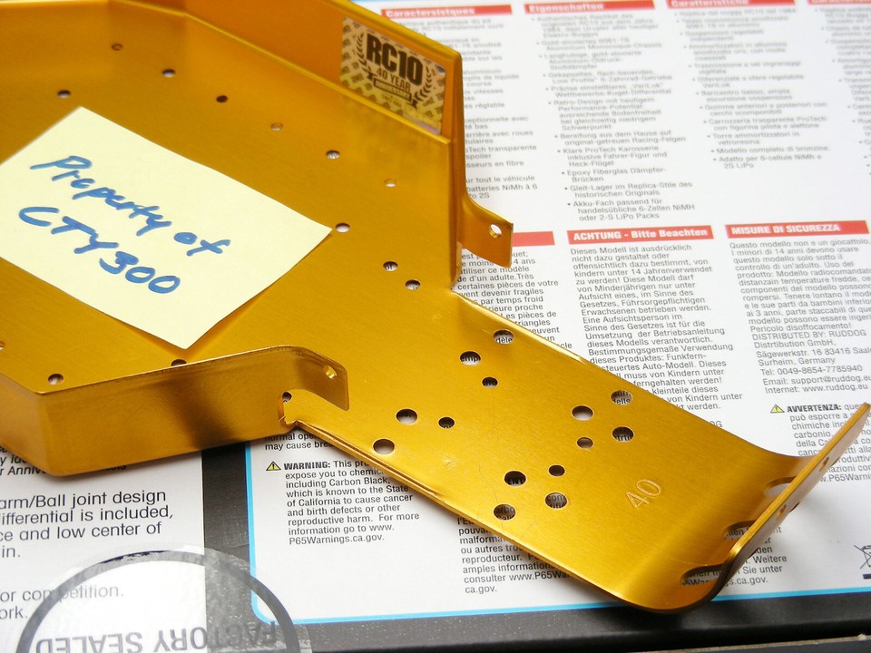 Team Associated RC10 Classic 40th Anniversary #0453 Gold Tub Chassis ...