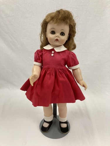 Vintage 15" Madame Alexander Kelly Doll Marybel Face 1958 w/ Red Dress ...