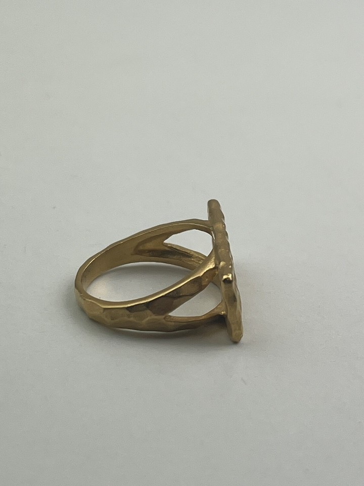 Satya Textured Gold Tone Tree Branch Ring Size 7 | eBay