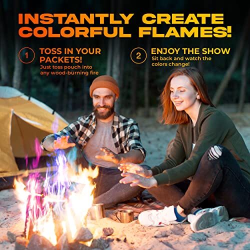 Fire Color Changing Packets Fire Pit 4 Pack - Perfect for Any Campfire ...