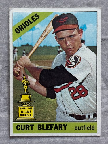 1966 Topps CURT BLEFARY Awkward Stare Pose Funny Real Vintage Baseball ...