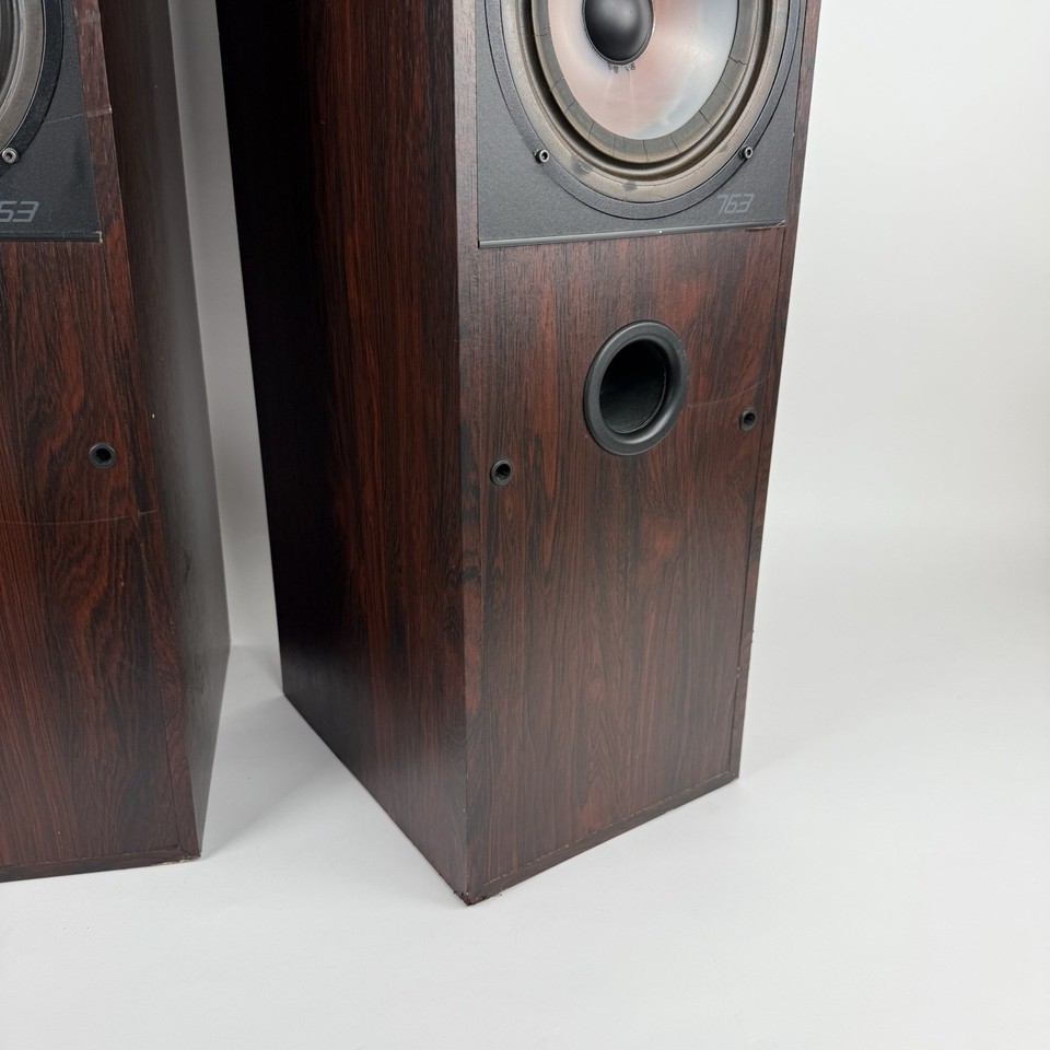 Mission 763 2-Way Floor Standing Speakers 125w Dark Brown Wood 1989 ...