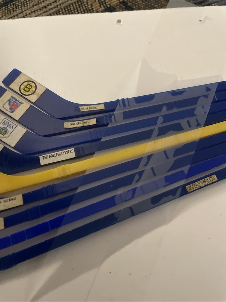 1970-76 ORANGE PRODUCTS NHL HOCKEY KIT MINI STICKS (9) OAKLAND SEALS ...