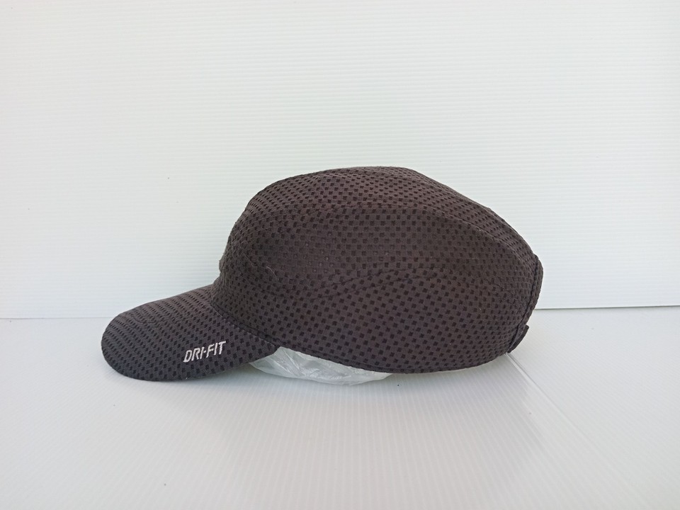 NIKE DRI-FIT Black Cap Hat Colorful Full Mesh TAILWIND White Swoosh ...