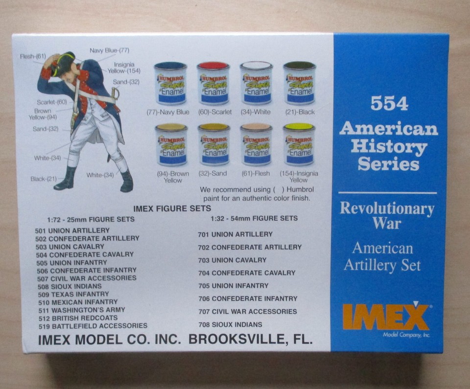 1/72 American Revolution Artillery Set Army Imex 554 Plastic Soldier ...