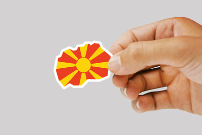 Macedonia Flag Windshield Windscreen Laptop Sticker Decal 60mm | eBay ...