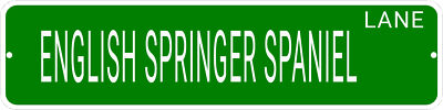 ENGLISH SPRINGER SPANIEL LANE 24"x6 ALUM COMPOSITE SIGN | eBay