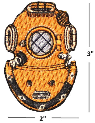SCUBA DIVING Mark V Navy Helmet PATCH embroidered NEW iron-on MK-5 ...