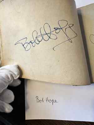 Rare: BOB HOPE Signature on a page from an Autograph Album of all the ...