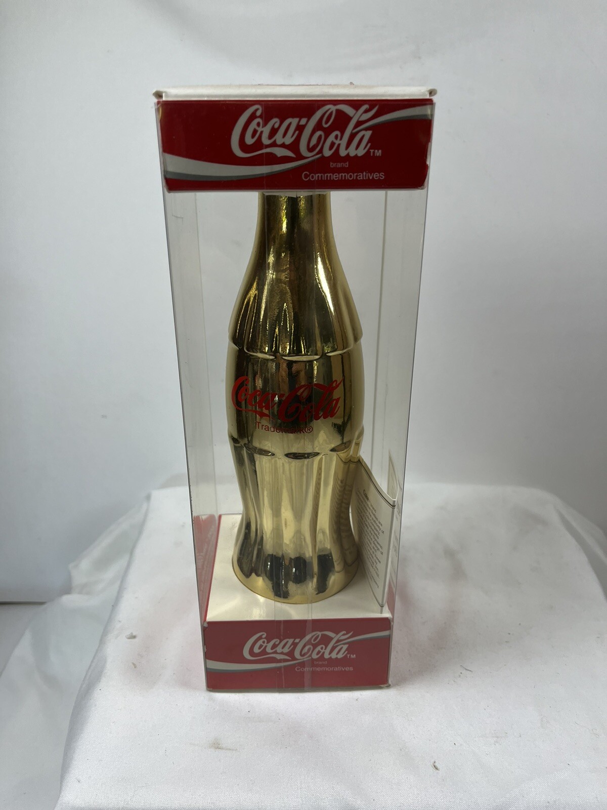 Coca Cola Gold Glass Bottle Commemorative 100 Years | eBay UK