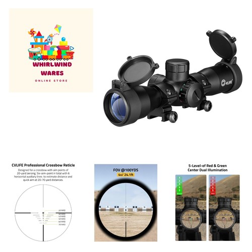 Crossbow Scope, Red Green Illuminated Compact Crossbow Scopes for ...