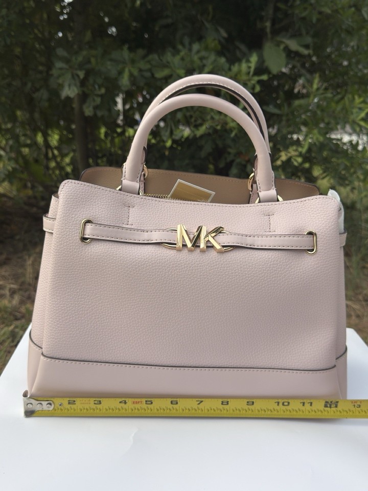 AUTHENTIC Michael Kors Reed Satchel Medium Hand Bag Powder Blush ...
