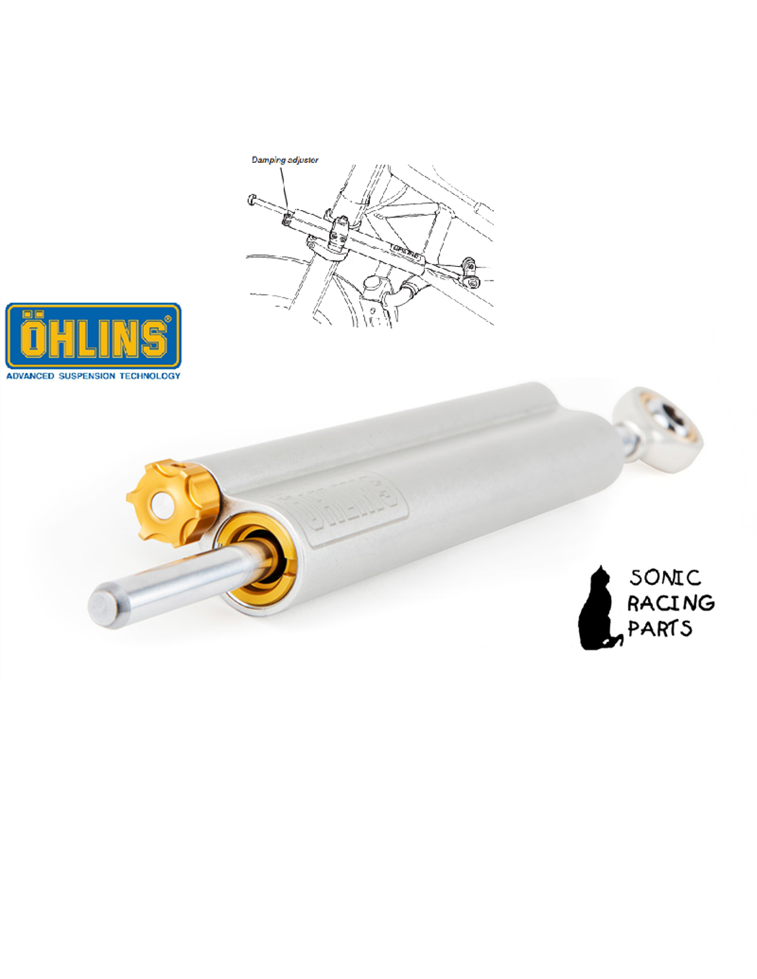 SD 154 OHLINS AMMORTIZZATORE DI STERZO DUCATI MONSTER S4RS 998 - 2006 ...
