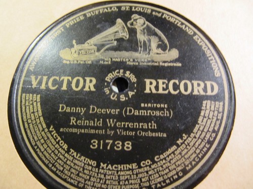 1909 KIPLING DANNY DEEVER Walter Damrosch REINALD WERRENRATH barit ...