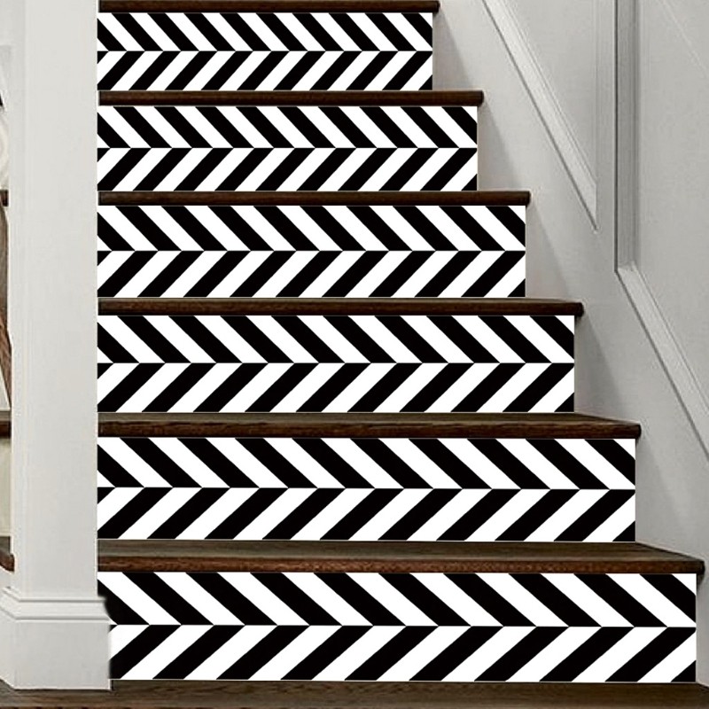 6Pcs Streak Tile Floor Stair Sticker PVC Waterproof Mural Decals Art ...