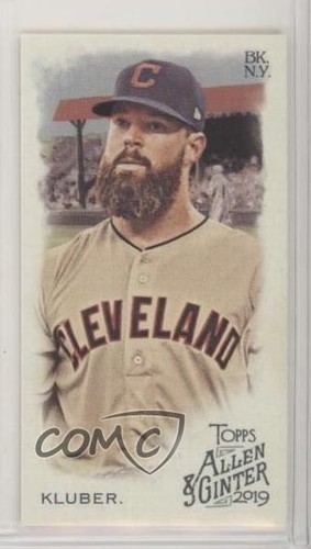 2019 Topps Allen & Ginter Mini Allen & Ginter Logo Back Corey Kluber ...