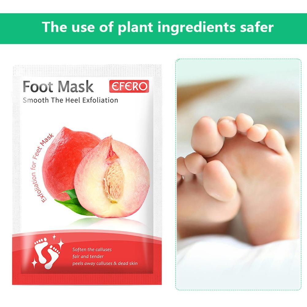 Exfoliating Socks Foot Mask Pedicure Anti Crack Skin Foot Patch (Peach ...
