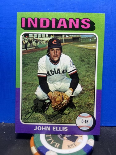 John Ellis #605 1975 Topps Mini Cleveland Indians baseball | eBay