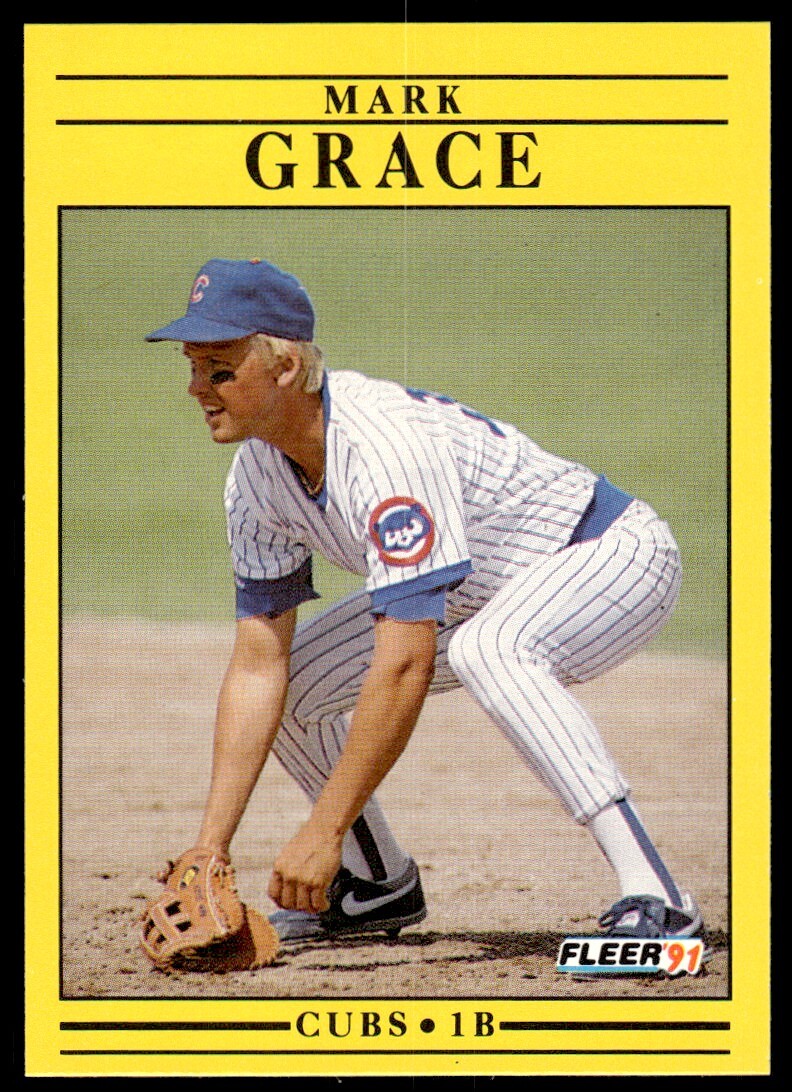 1991 Fleer Baseball Card Mark Grace Chicago Cubs #422 | eBay