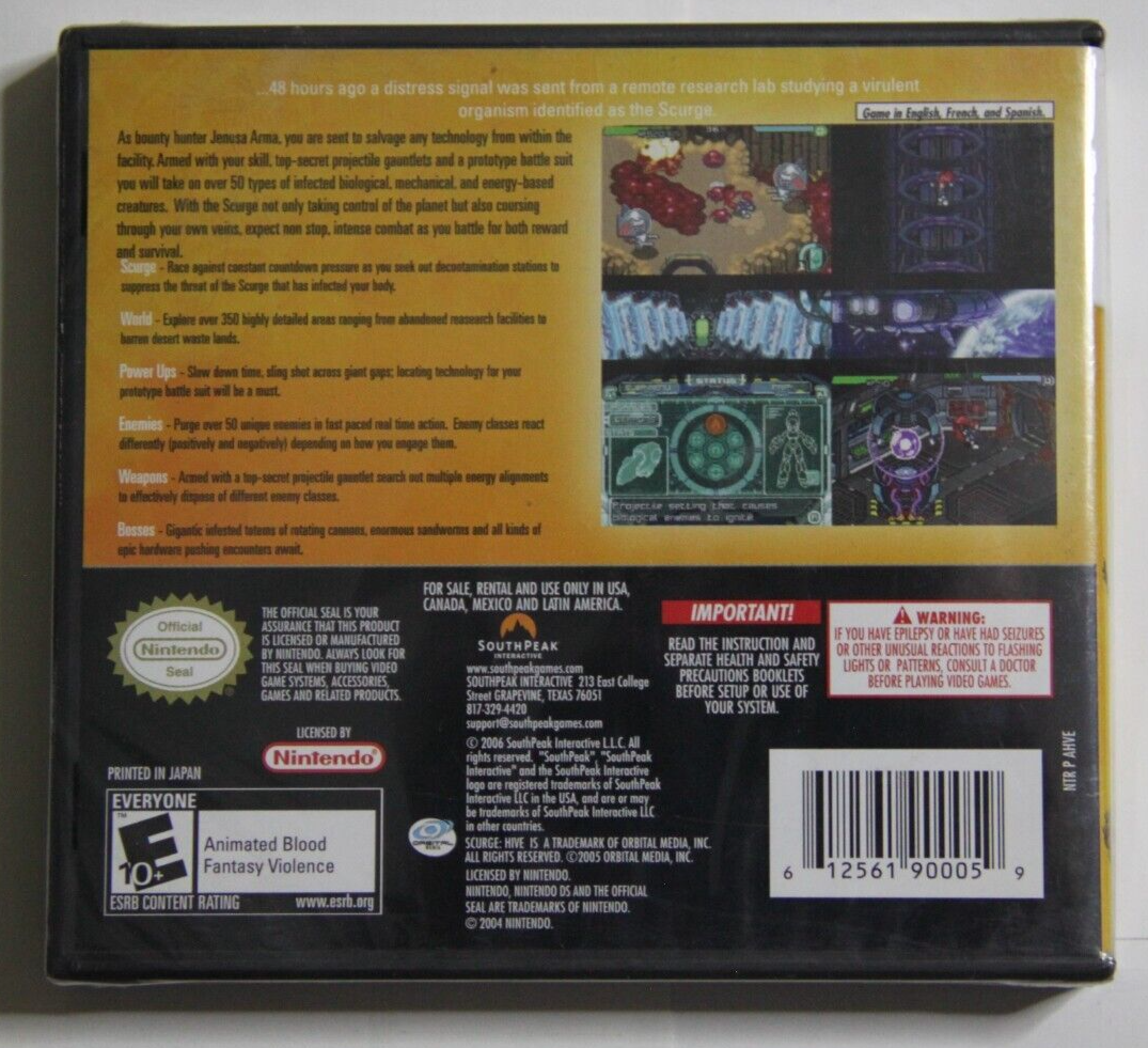 Scurge: Hive (Nintendo DS, 2006) for sale online | eBay