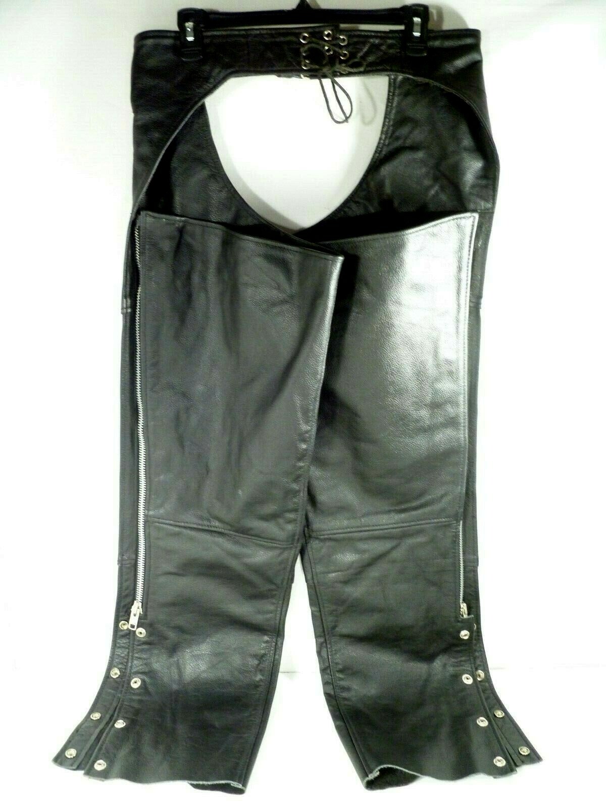 Street & Steel Chaps Size Medium Deep Pocket Leather Adjustable Waist ...