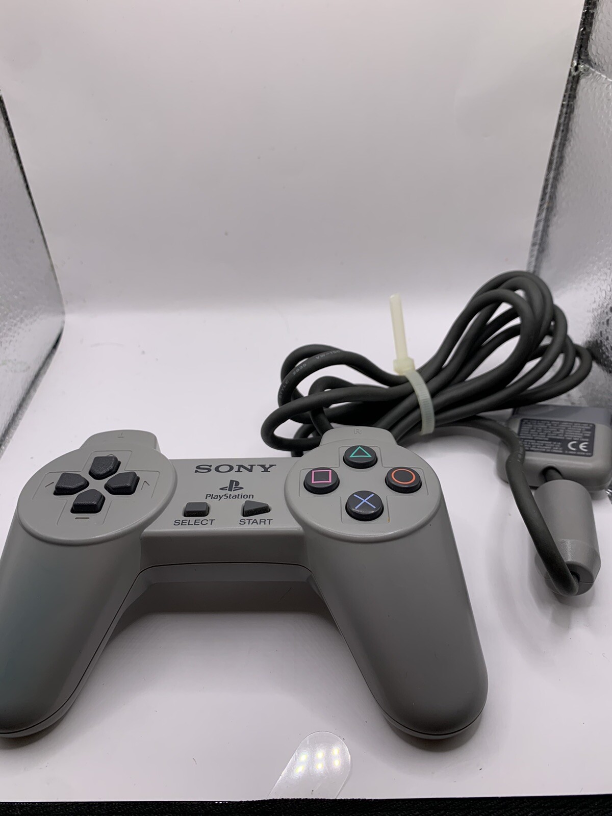 Official Sony PlayStation 1 PS1 Dual Shock Analog Gray OEM Controller ...
