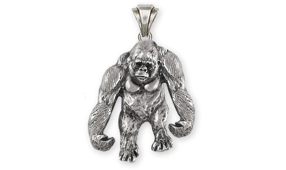 Gorilla Pendant Jewelry Sterling Silver Handmade Gorilla Pendant GO4-P ...