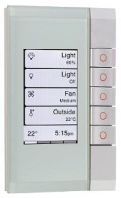 Clipsal C-BUS EDLT SWITCH 5-Buttons White Grid, Saturn PW Fascia OCEAN ...