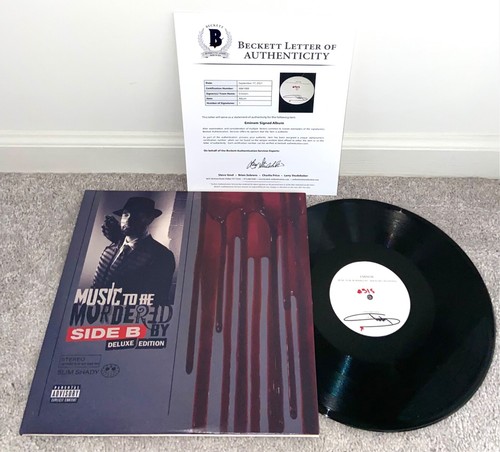 EMINEM SIGNED MTBMB SIDE B VINYL RECORD MUSIC TO BE MURDERED BY SLIM ...