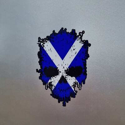 Scotland Scottish Flag Cool Dripping Skull Vinyl Sticker Decal For Car ...