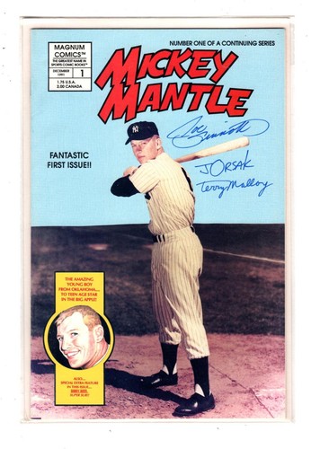 MICKEY MANTLE 1, SEALED 615/5000 AUTO BY JOE ORSAK, JOE SINNOTT, TERRY ...