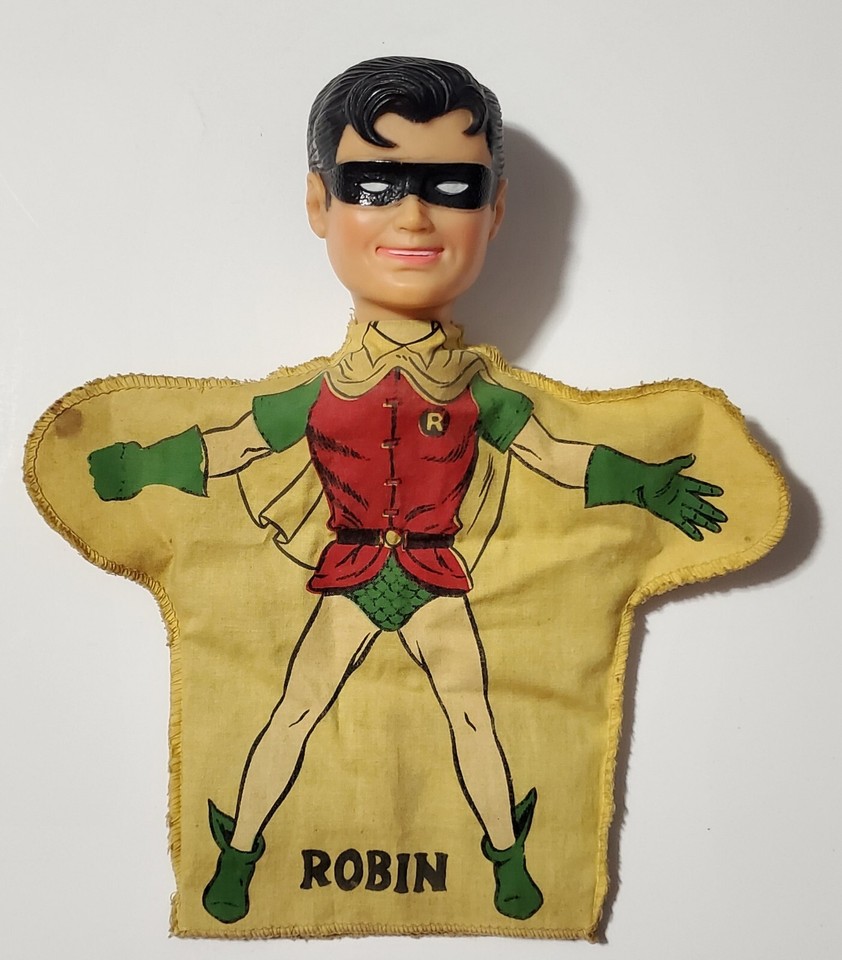 Vintage 1966 Ideal Robin Hand Puppet Rare 60s Batman TV Series | eBay