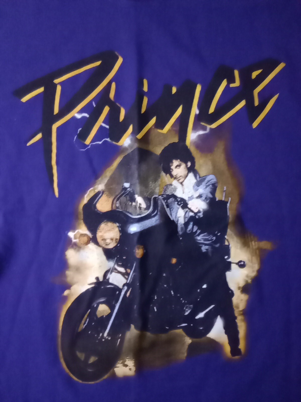 The Prince Estate- Prince Motorcycle Graphic Purple T-Shirt Size 2XL ...