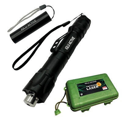 GREEN LASER POINTER High Power + Free Pocket Flashlight and Case | eBay