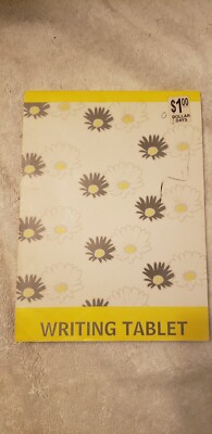 vintage writing tablet paper With Daisies | eBay