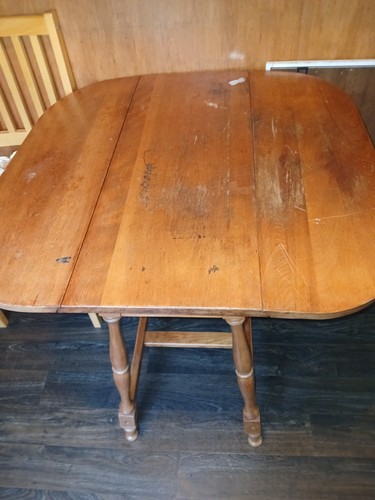 Antique Heywood Wakefield Drop Leaf Table Gate Leg Solid Maple OHIO pick up MCM | eBay