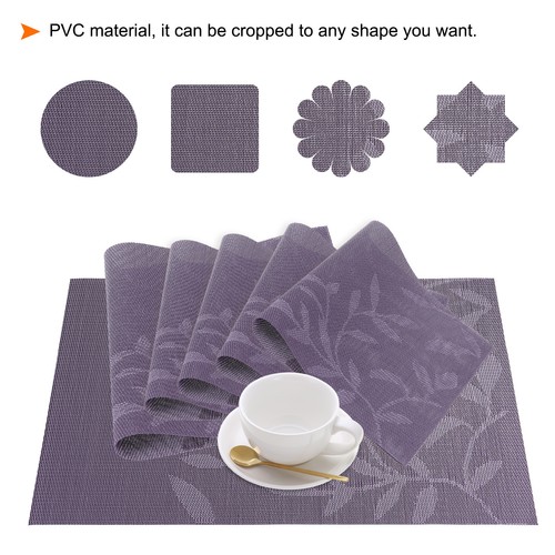 4 Pcs Heat-Resistant Placemats Durable Indoor/Outdoor PVC Place Mats ...