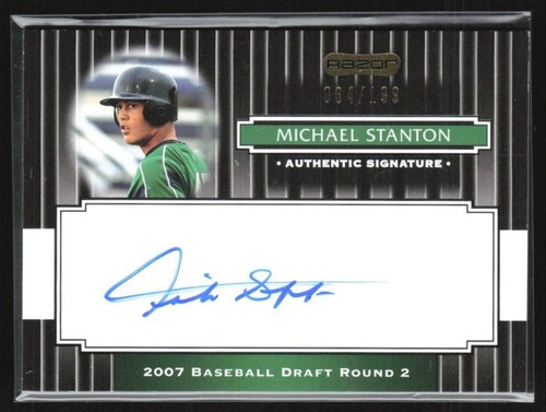 Michael Stanton 2008 Razor Signature Series Black Auto /199 #197 ...