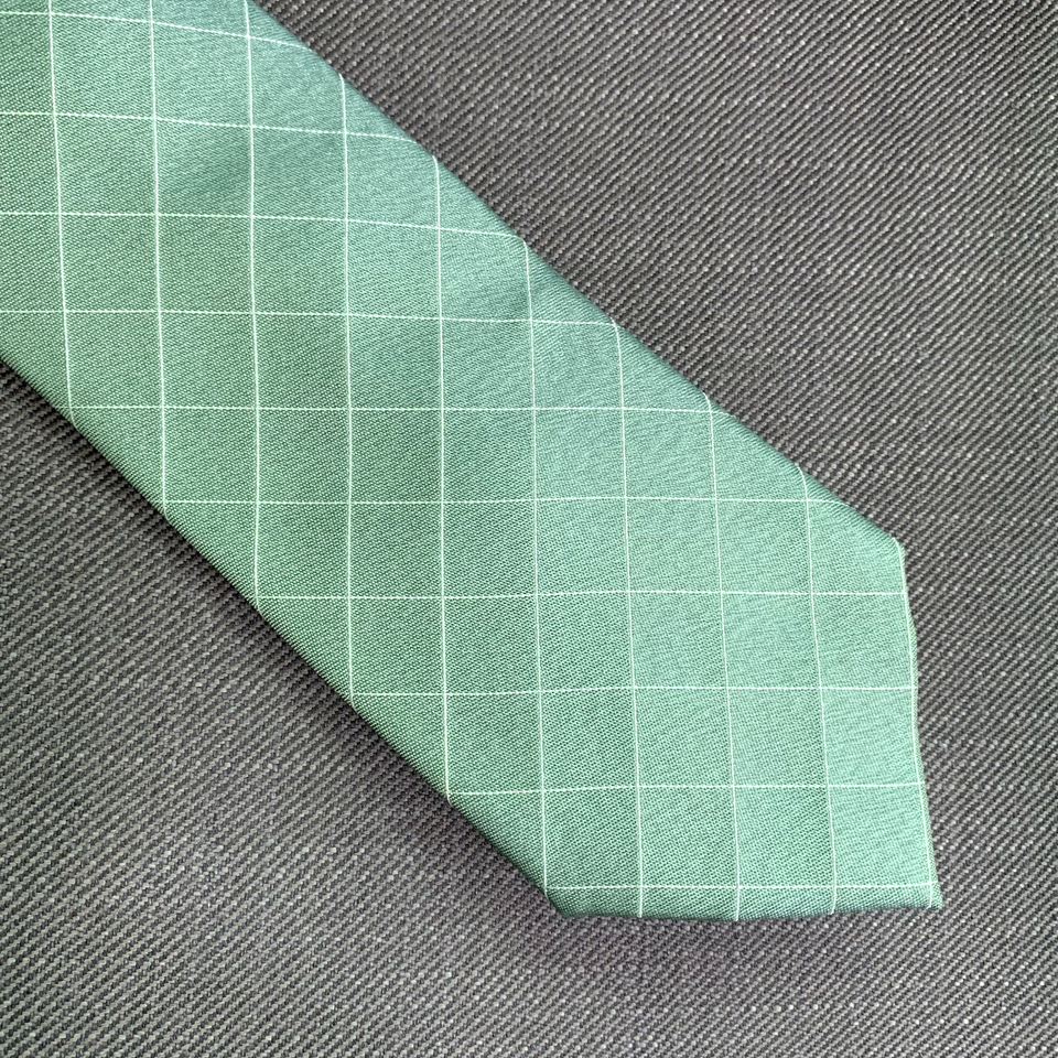 Michael Kors Men's Neck Tie Green Grid Silk Blend MSRP $69.50 | eBay