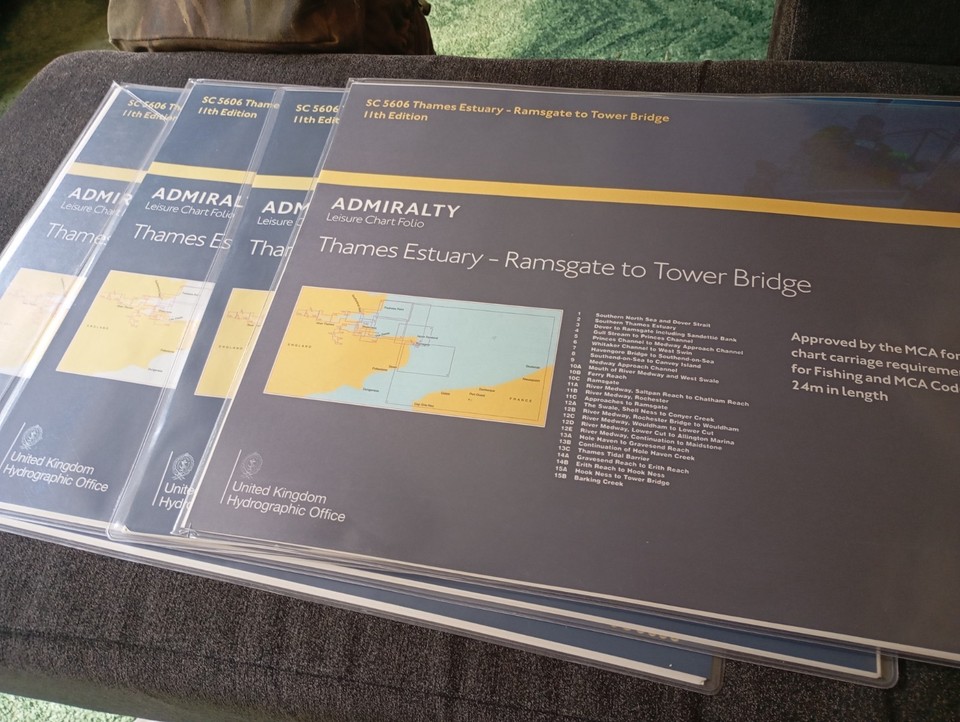 Admiralty Leisure Chart Folio SC5606 Ramsgate To Tower Bridge, 11th ...