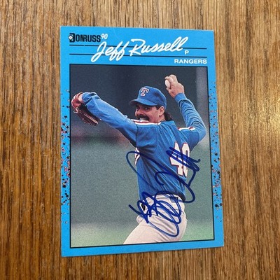 1990 Donruss Opening Day 99 Jeff Russell signed auto autograph Crease ...
