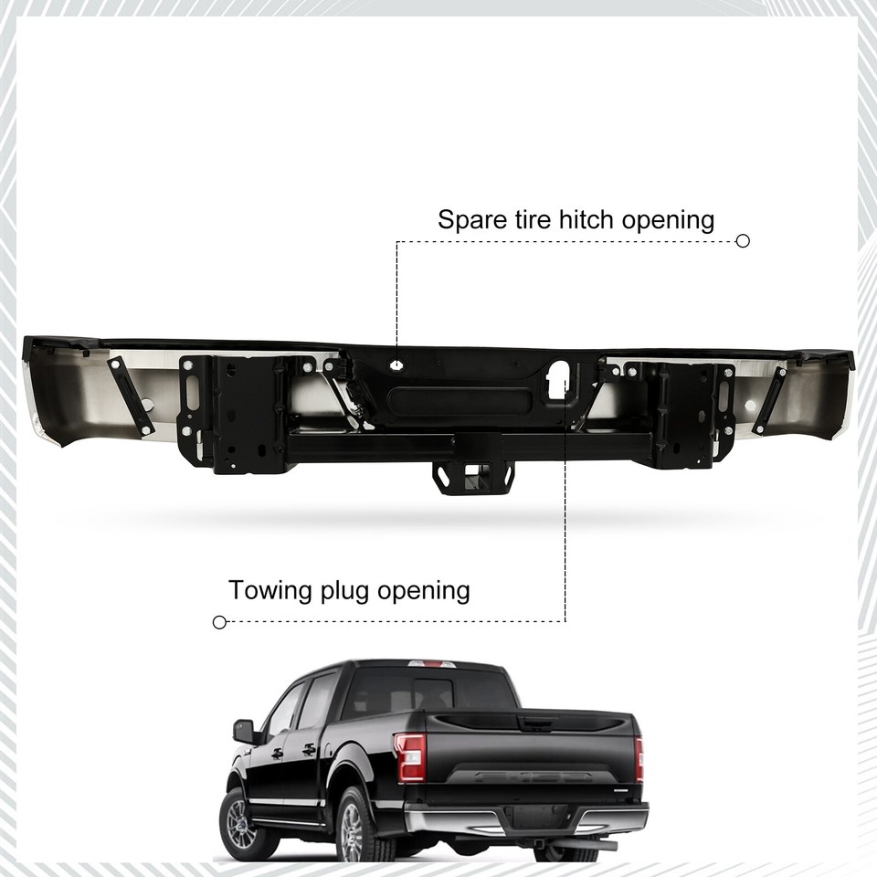 For 2015-2020 Ford F150 Rear Bumper Assembly w/ Tow w/o Sensor Hole ...