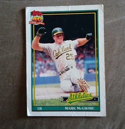 Mark McGwire 1991 Topps Card 270 Ungraded Good Condition | eBay