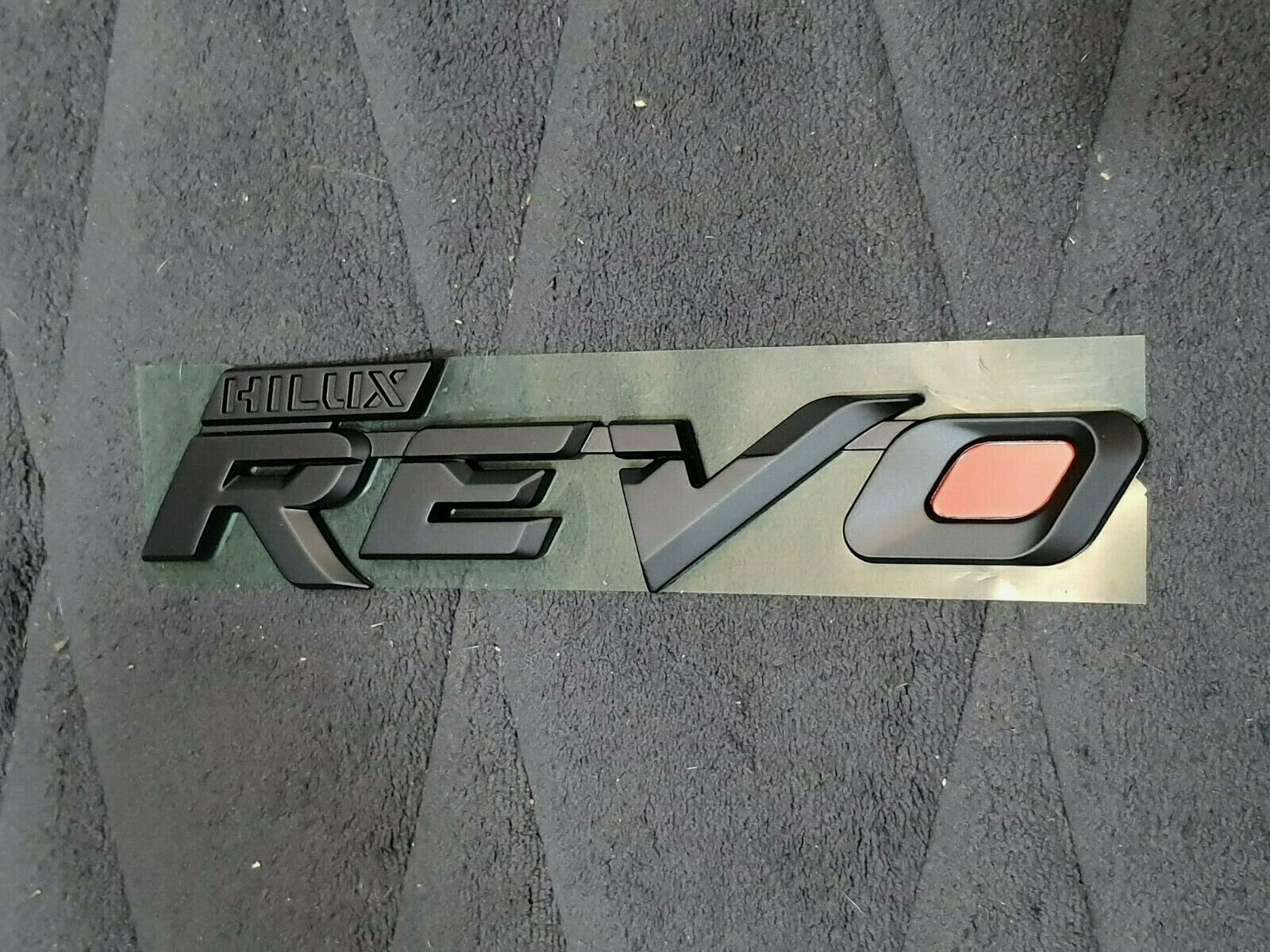 NEW REVO MATT BLACK O RED LOGO EMBLEM BADGE FOR HILUX REVO 2015-2025 ...