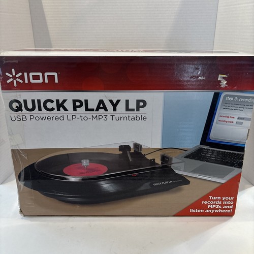 ION Quick Play Turntable USB Powered LP to MP3 Record Converter | eBay